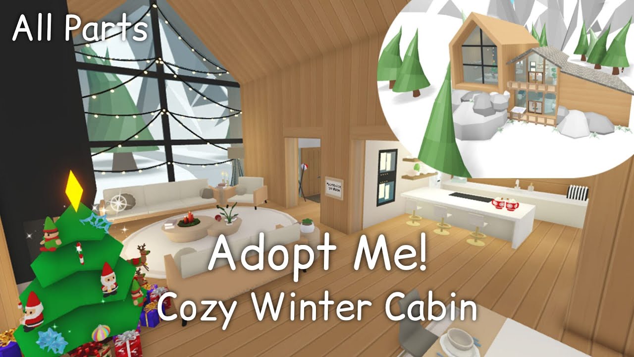 Cozy Winter Cabin Speed Build in adopt me! All Parts - YouTube