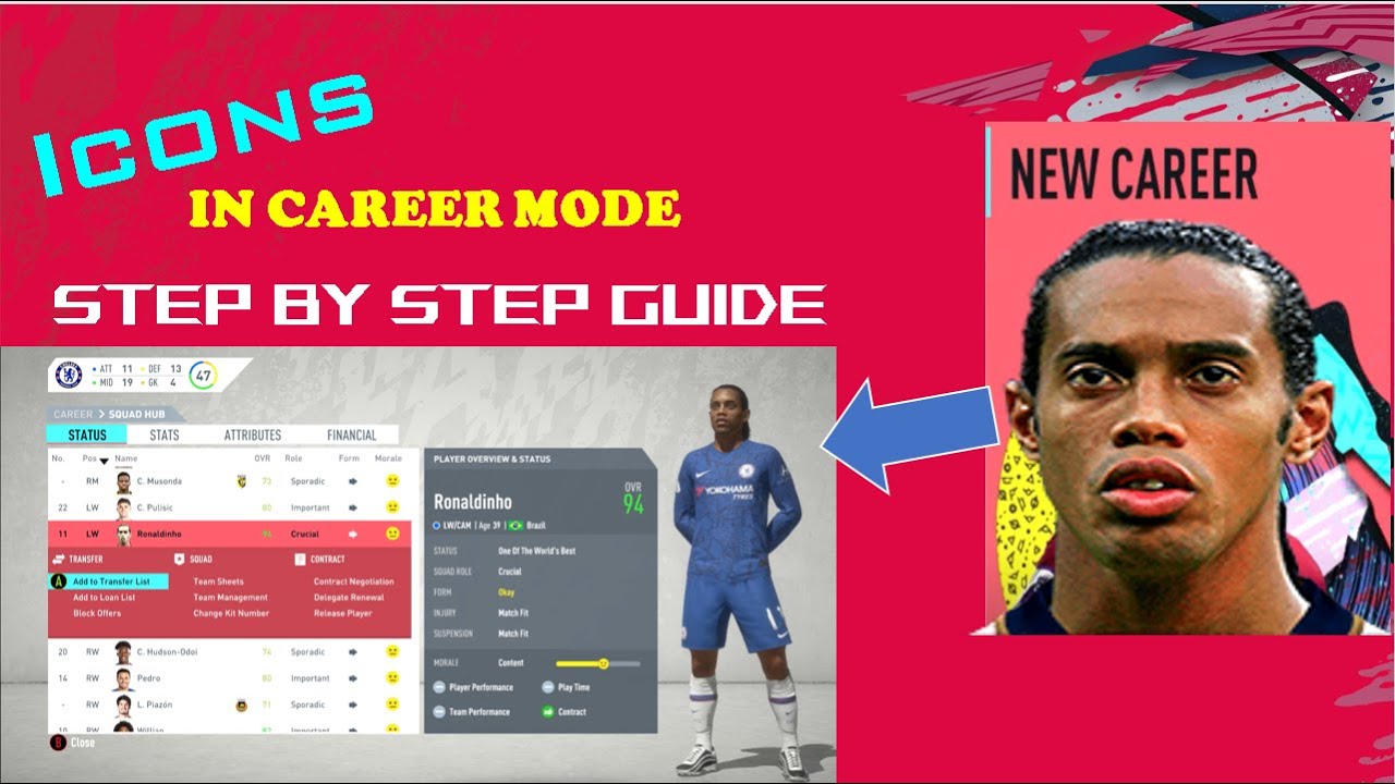FIFA 20 Career Mode With Icons - How To Do It Step By Step - YouTube