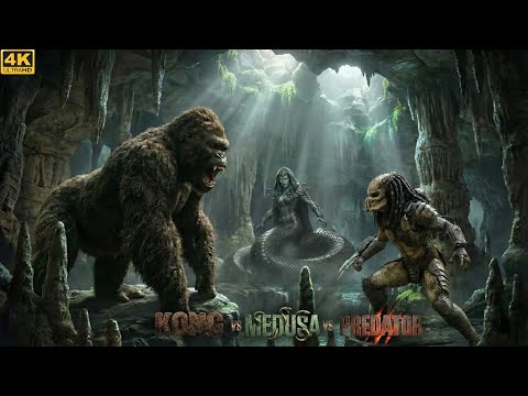 KONG vs MEDUSA vs PREDATOR – Epic Monster Fight (4K)