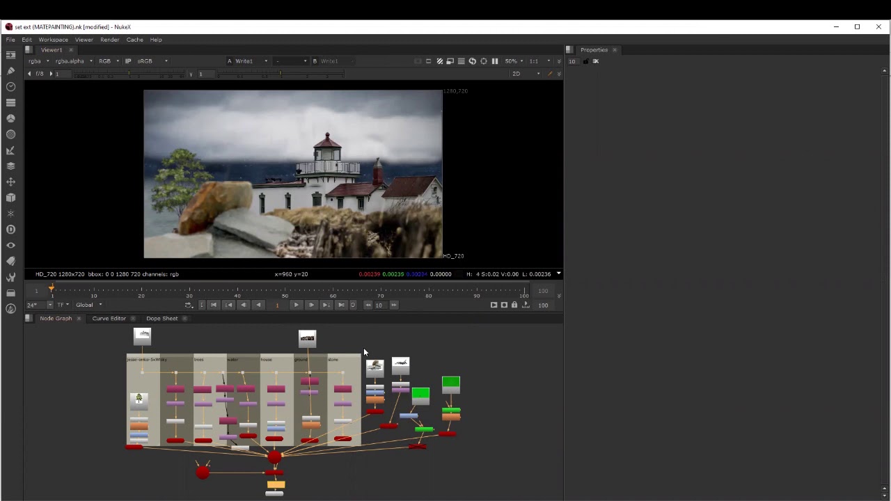 matte painting in nuke by our student sandip - YouTube