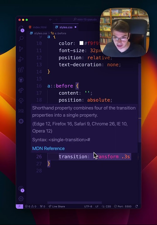 Css Анимация ссылок Youtube