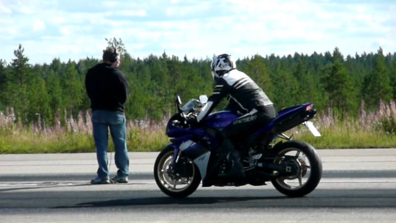 Yamaha R1 2008 drag - YouTube