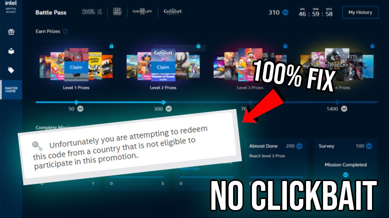 Intel Master of the Game Event : Unfortunately you are attempting to ...