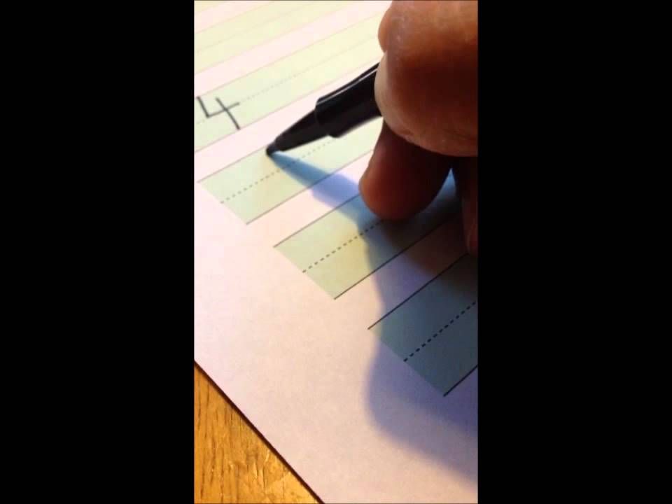 D'Nealian Manuscript Lesson 01234 - YouTube