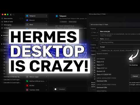 Hermes Agent Desktop + FREE APIs: This is ACTUALLY ONE OF THE BEST AGENT APPS!