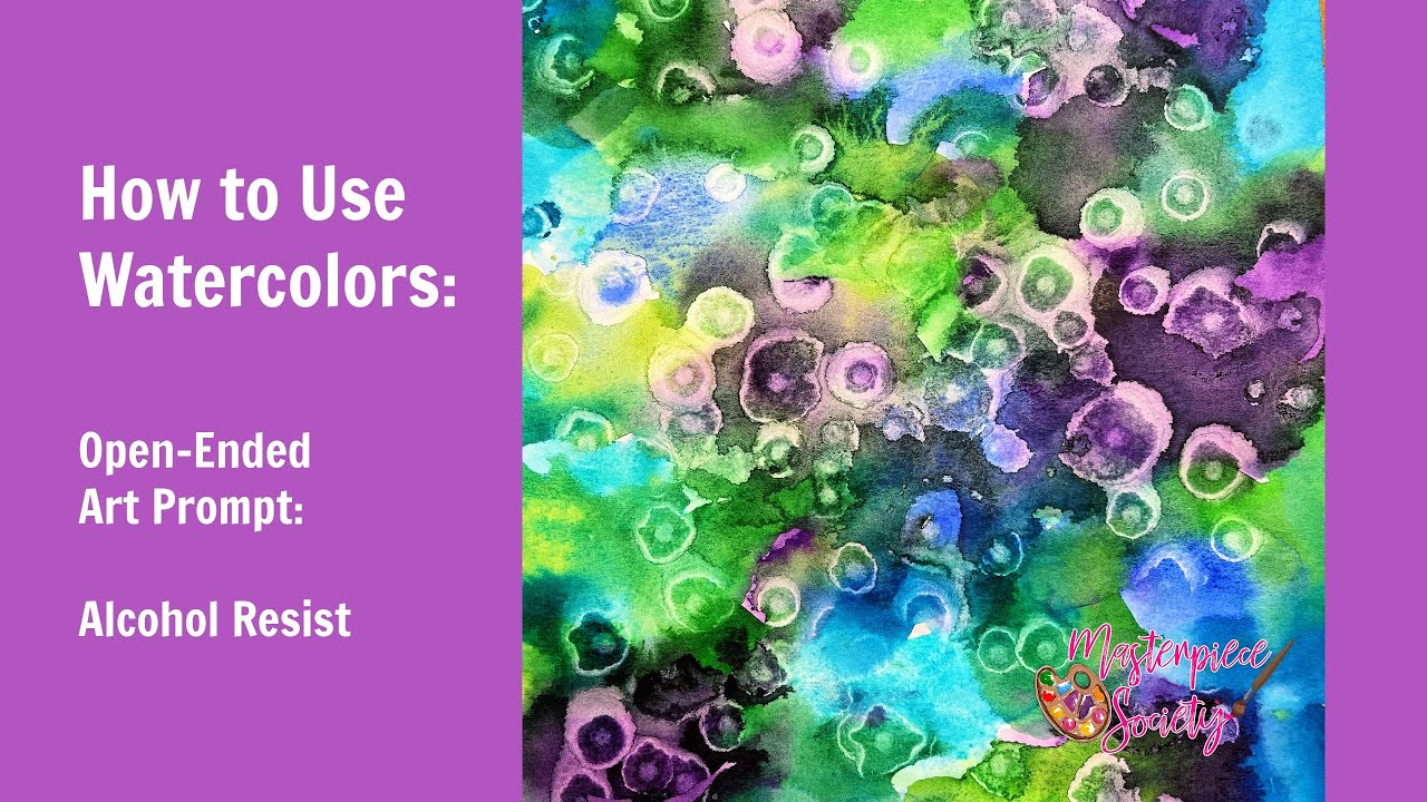 Watercolor with Alcohol Resist - Open-Ended, Process Art Lesson - YouTube