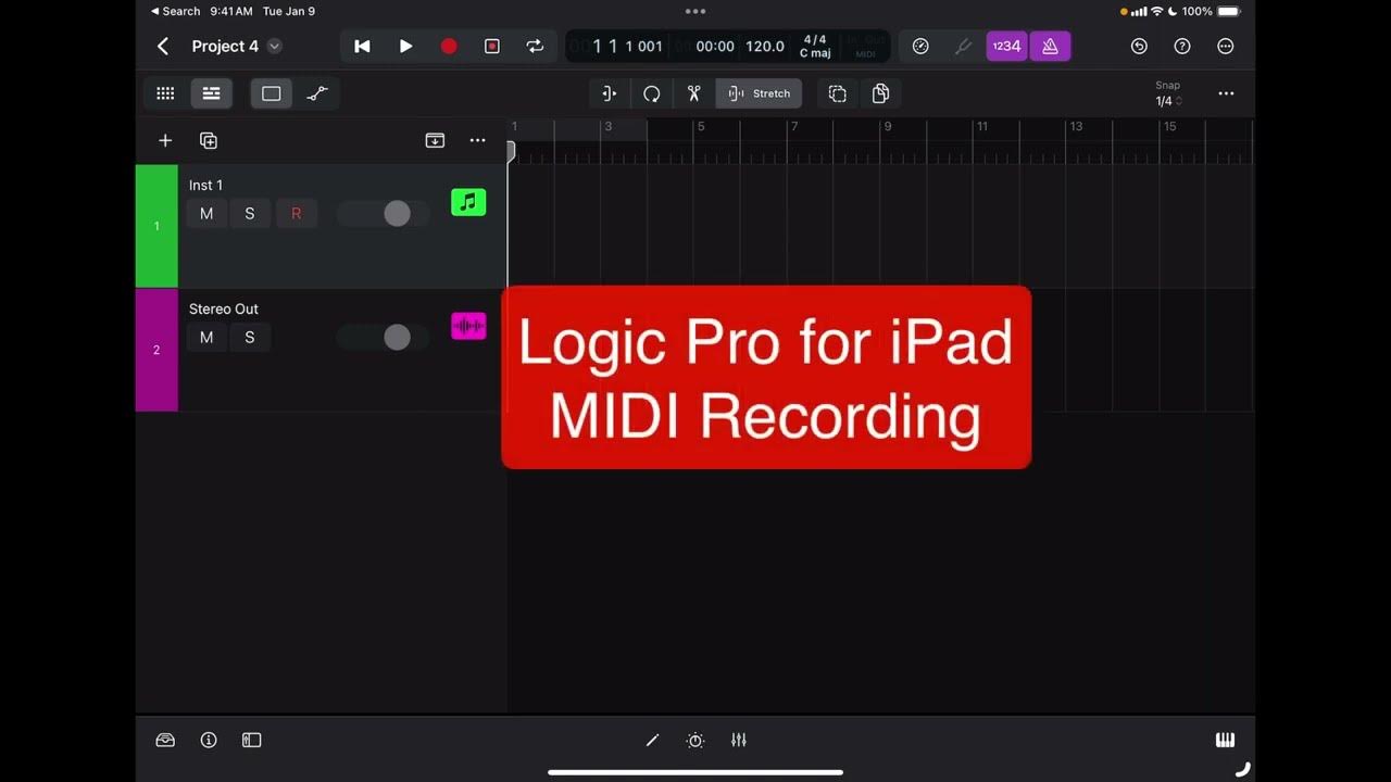 Logic Pro for iPad - MIDI Recording - YouTube