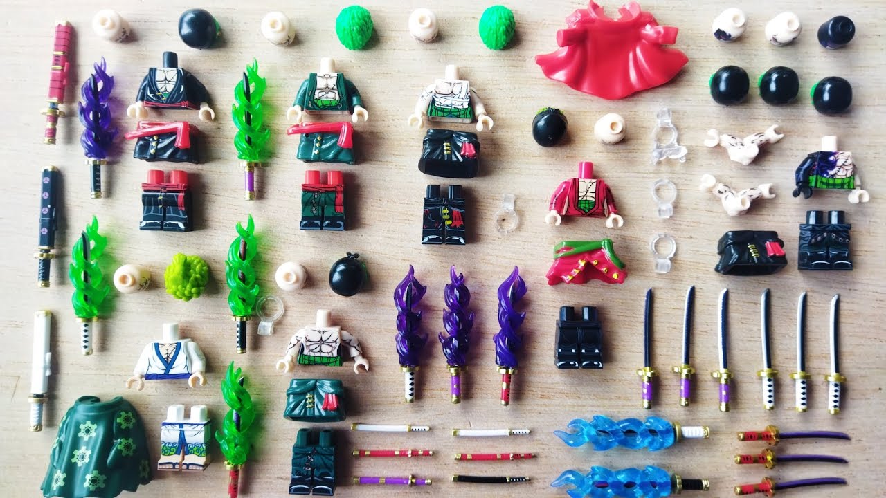 Built lego one piece roronoa zoro nine sword aura demon | lego ...