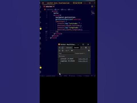 Get Latitude and longitude using javascript | Navigator object | Javascript tricks - YouTube