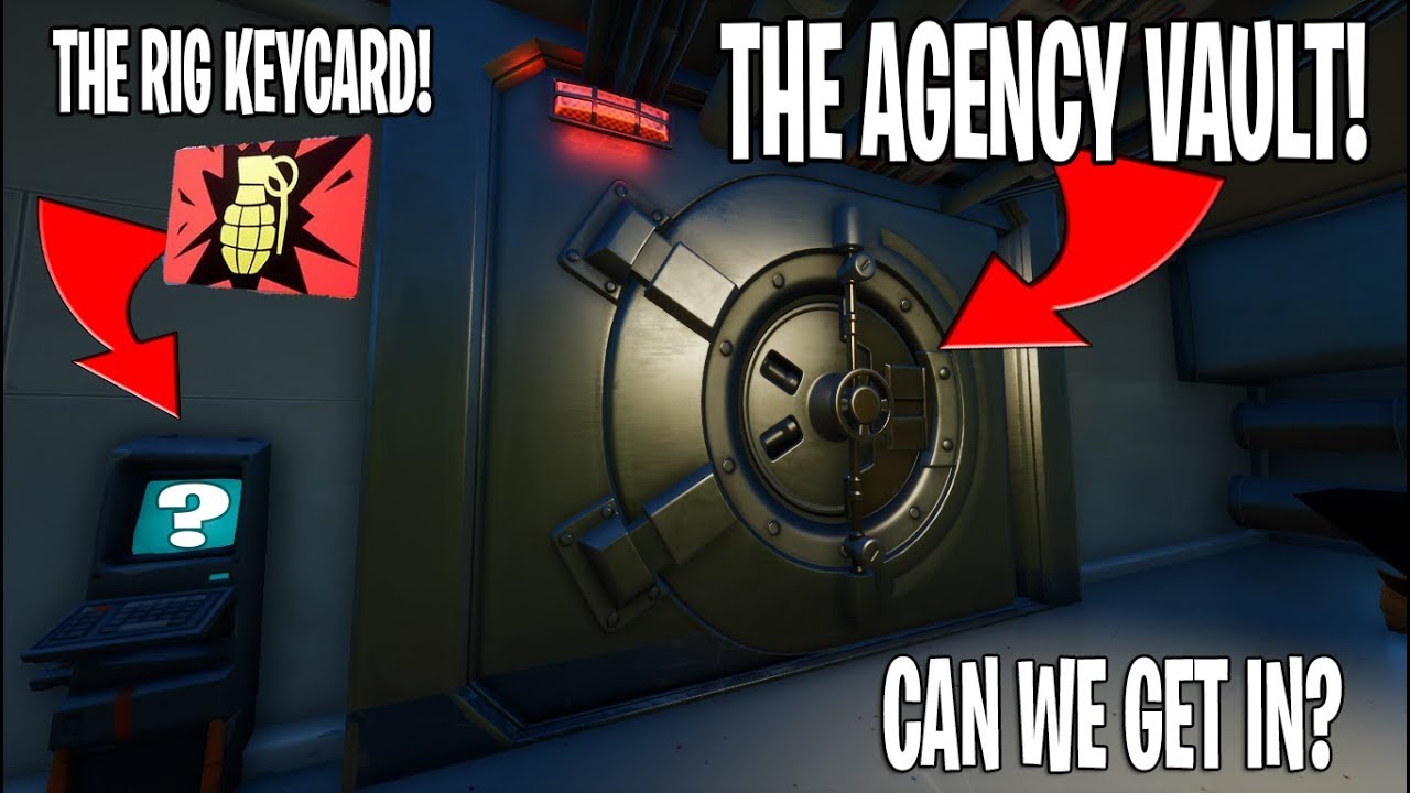 Fortnite - Can You Use The Rigs Keycard To Open The Agency Vault! - YouTube
