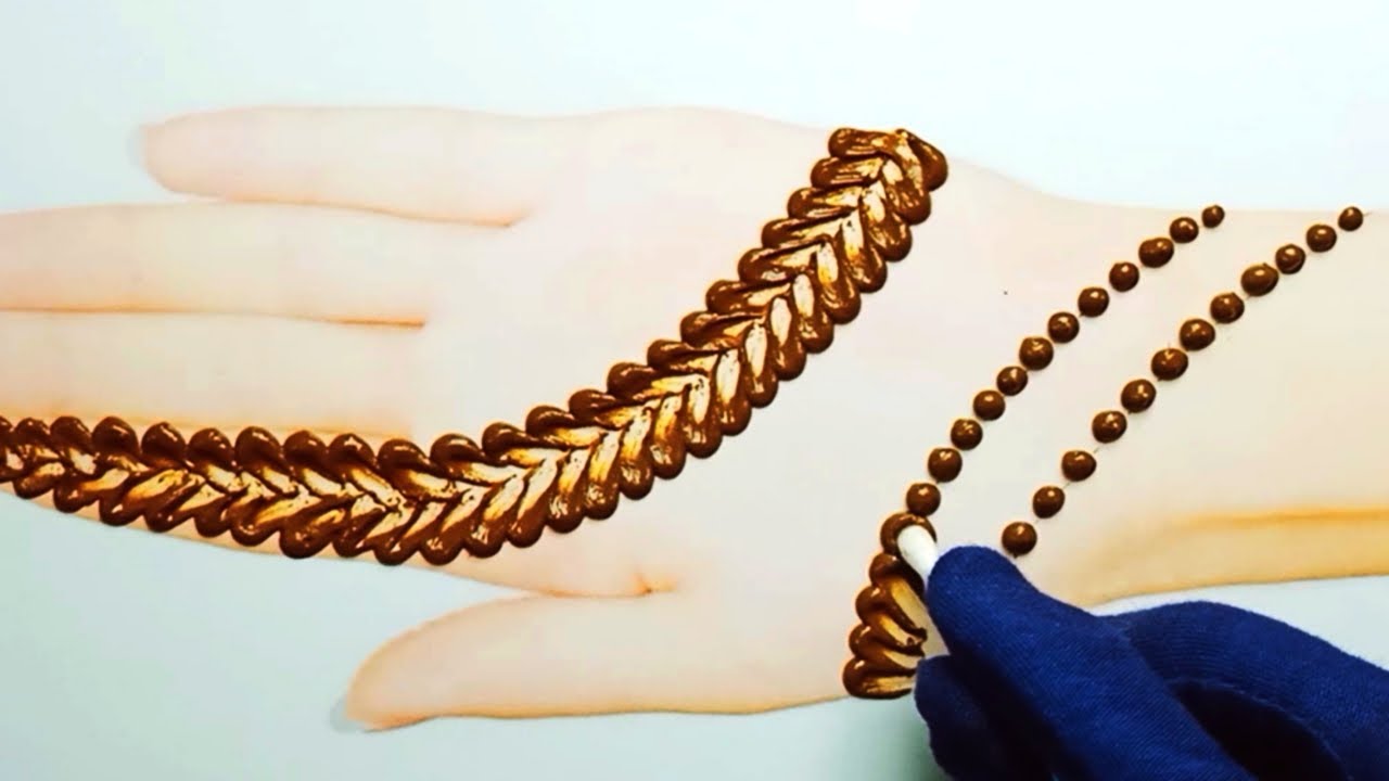 How to Use Cotton Bud in Mehndi Design | New Easy Beautiful Dotted ...
