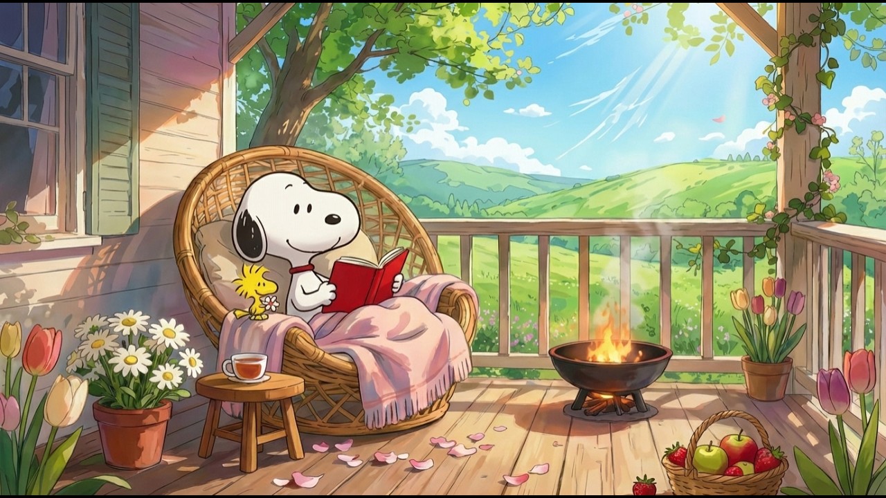 Productive Winter Morning with Snoopy 💼 Focus Jazz for Deep Work ...