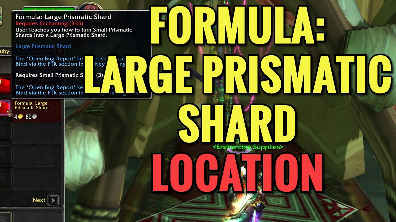 Formula: Large Prismatic Shard Vendor Location (WoW TBC) - YouTube