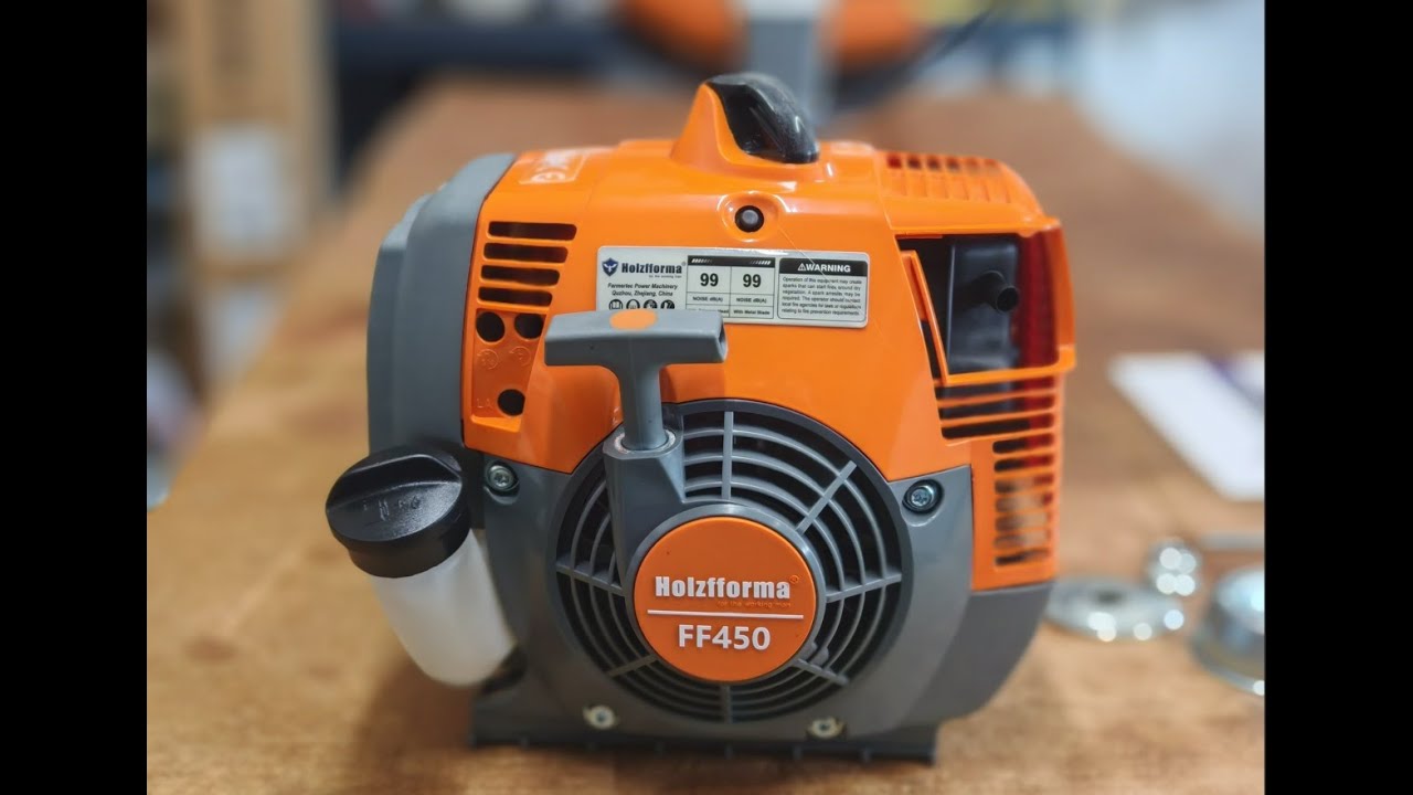 HOLZFFORMA FF450 BRUSHCUTTER/FŰKASZA UNBOXING, FIRST START /STIHL FS450 ...