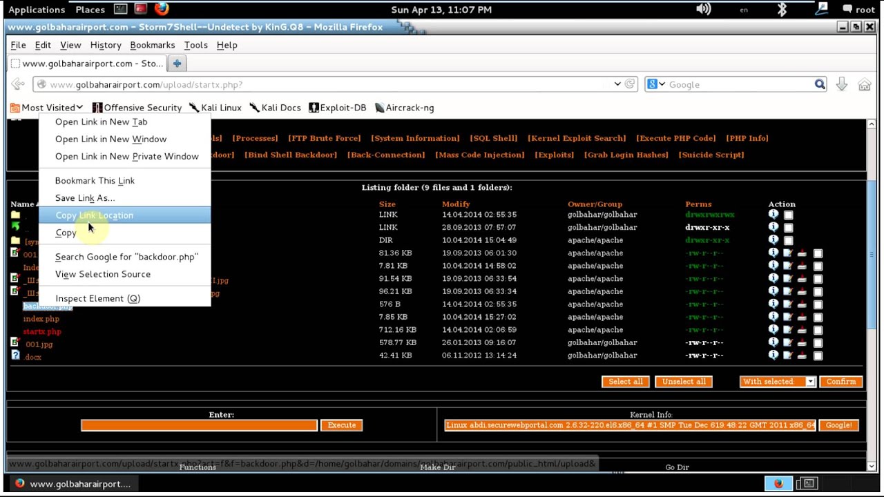 Kali linux Webacoo php Backdoor - YouTube