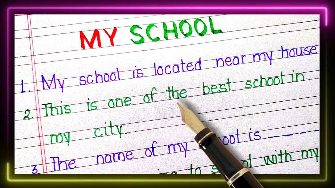 10 lines on my school | Essay on my school in English | My school essay ...