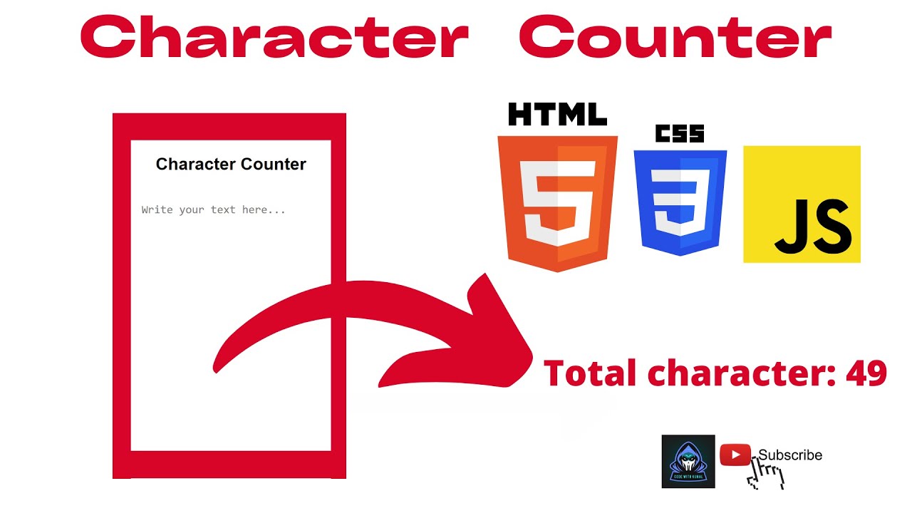 Live Character Counter Using Javascript Only Youtube 7105