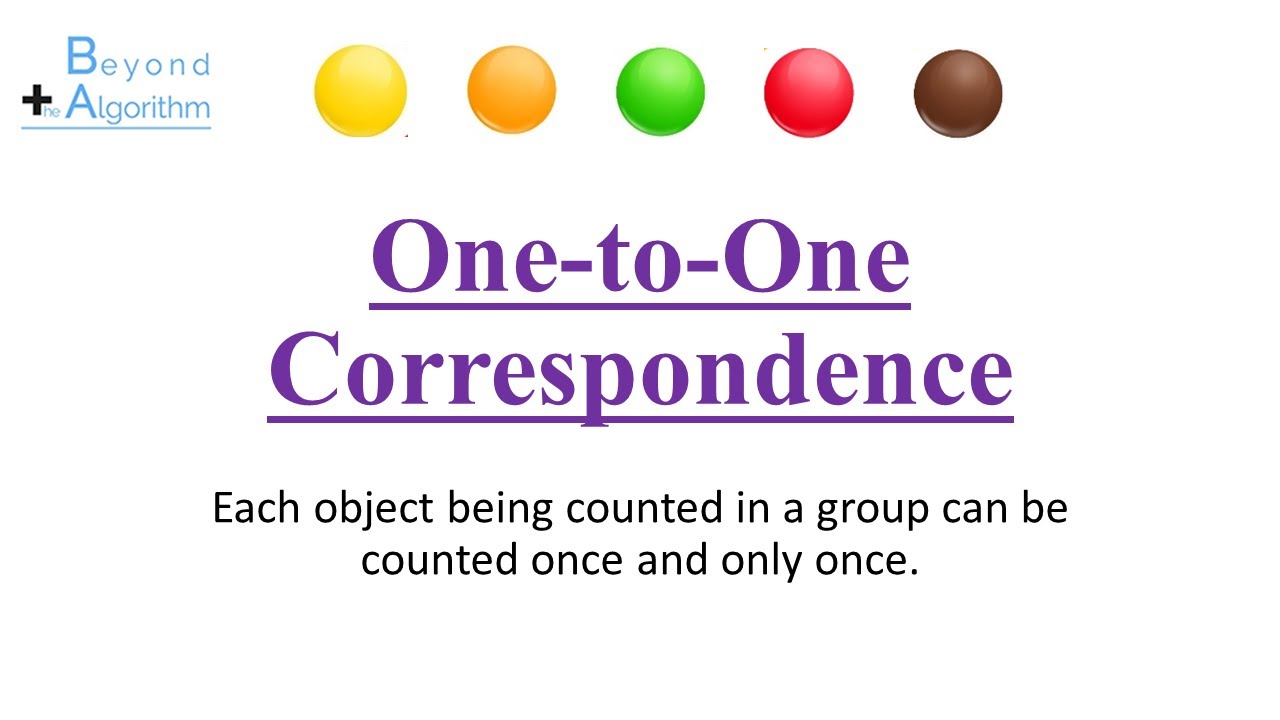 Counting Principle One to One Correspondence YouTube Counting Principle One to One Correspondence YouTube