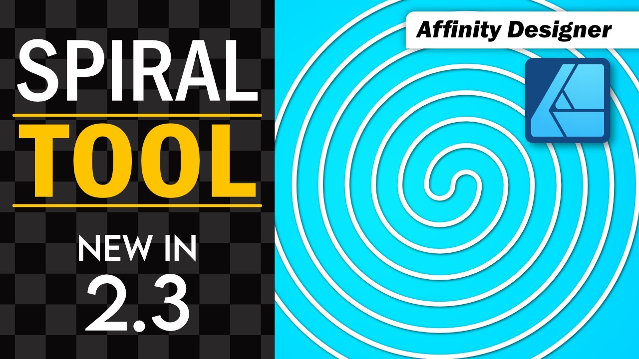 Spiral Tool Tutorial - New Affinity Designer 2.3 Feature! - YouTube