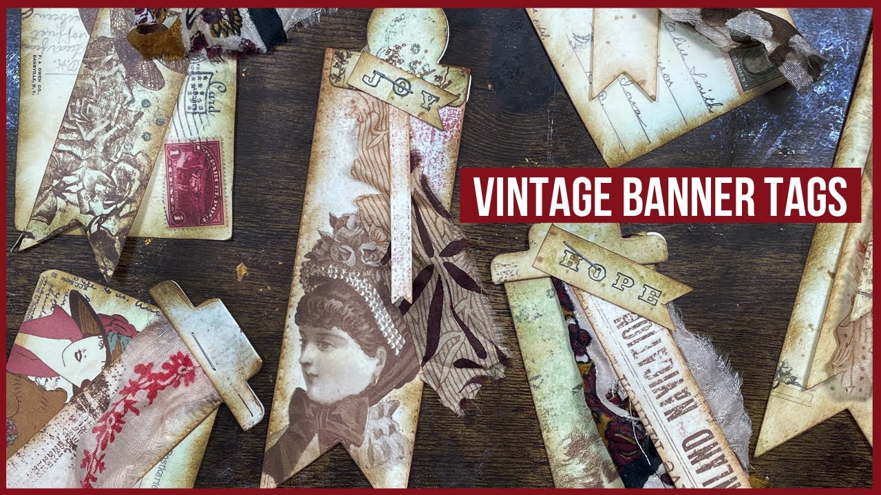 Junk journal banners clusters embellishments #hopeandjoy2022 - YouTube