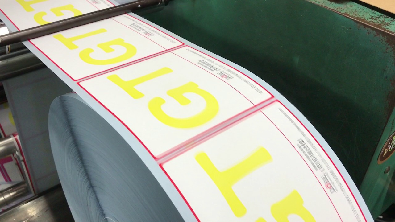 SANKI ROTARY LABEL PRINTING - YouTube