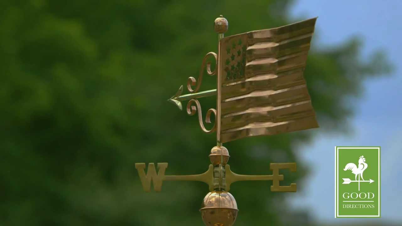 Good Directions 667P Flag Weathervane - Polished Copper - YouTube