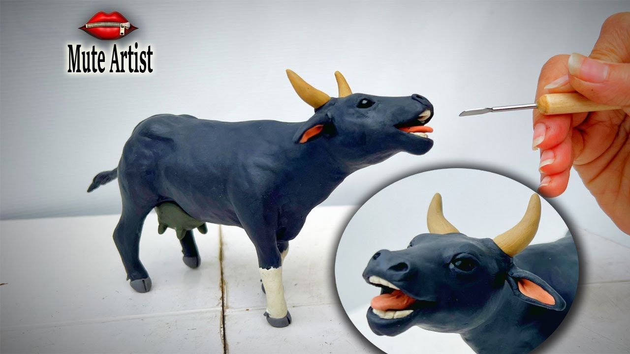 How to Make a cow | How to Make A Cow Out of Clay Step by step | Making ...