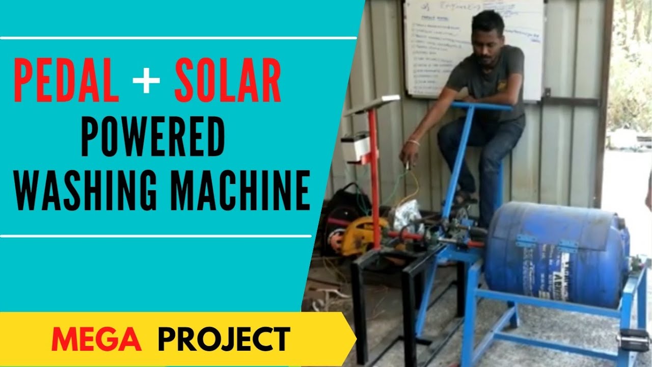 SOLAR AND PEDAL POWERED POWERED WASHING MACHINE | BICYCLE POWERED ...