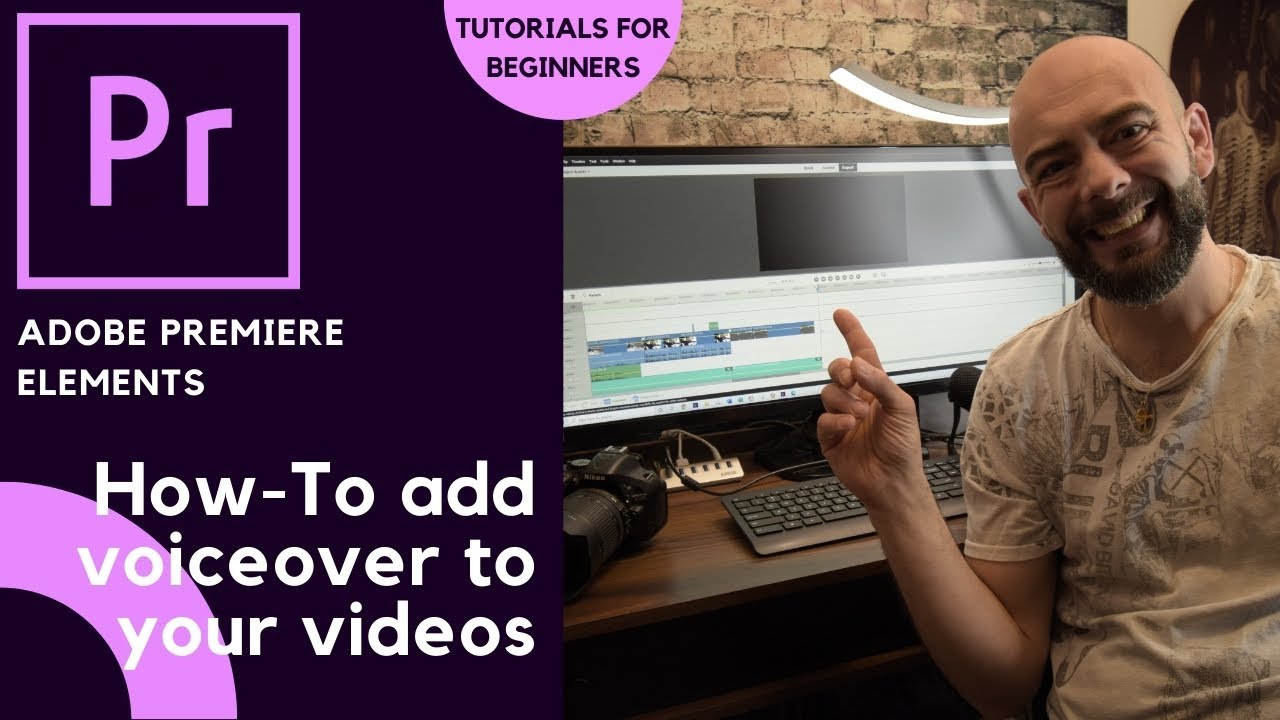 Adobe Premiere Elements 🎬 | How to narrate add a voiceover to your video | Tutorials for ...