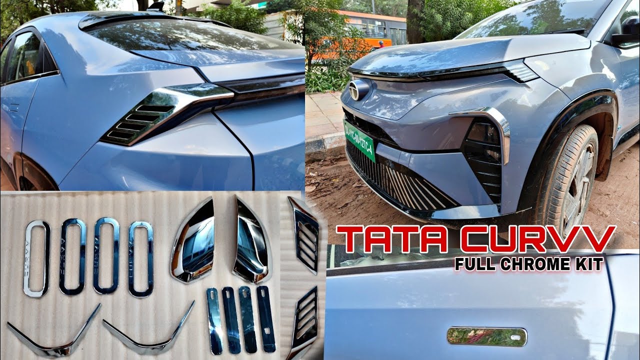 Tata CURVV All modified accessories ‼️ Full Chrome Kit ‼️ Full ...