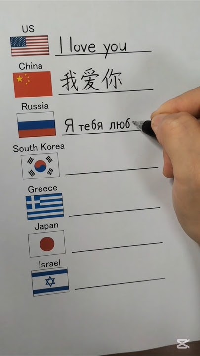 How to write I LOVE YOU in seven languages - YouTube