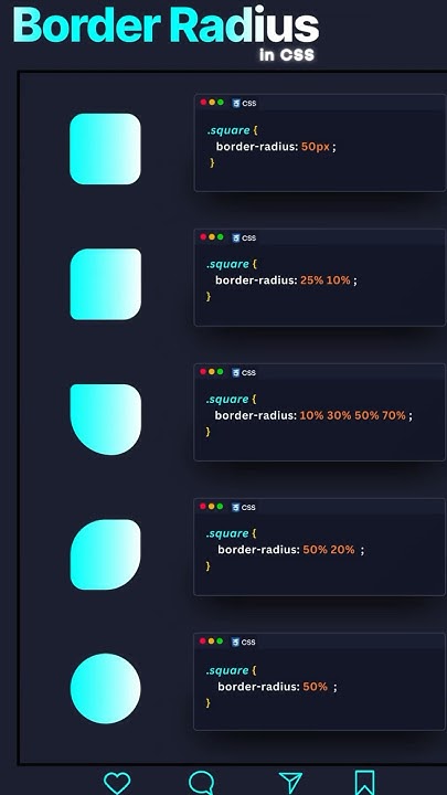 Border radius effect of CSS | #programming #coding #shorts - YouTube