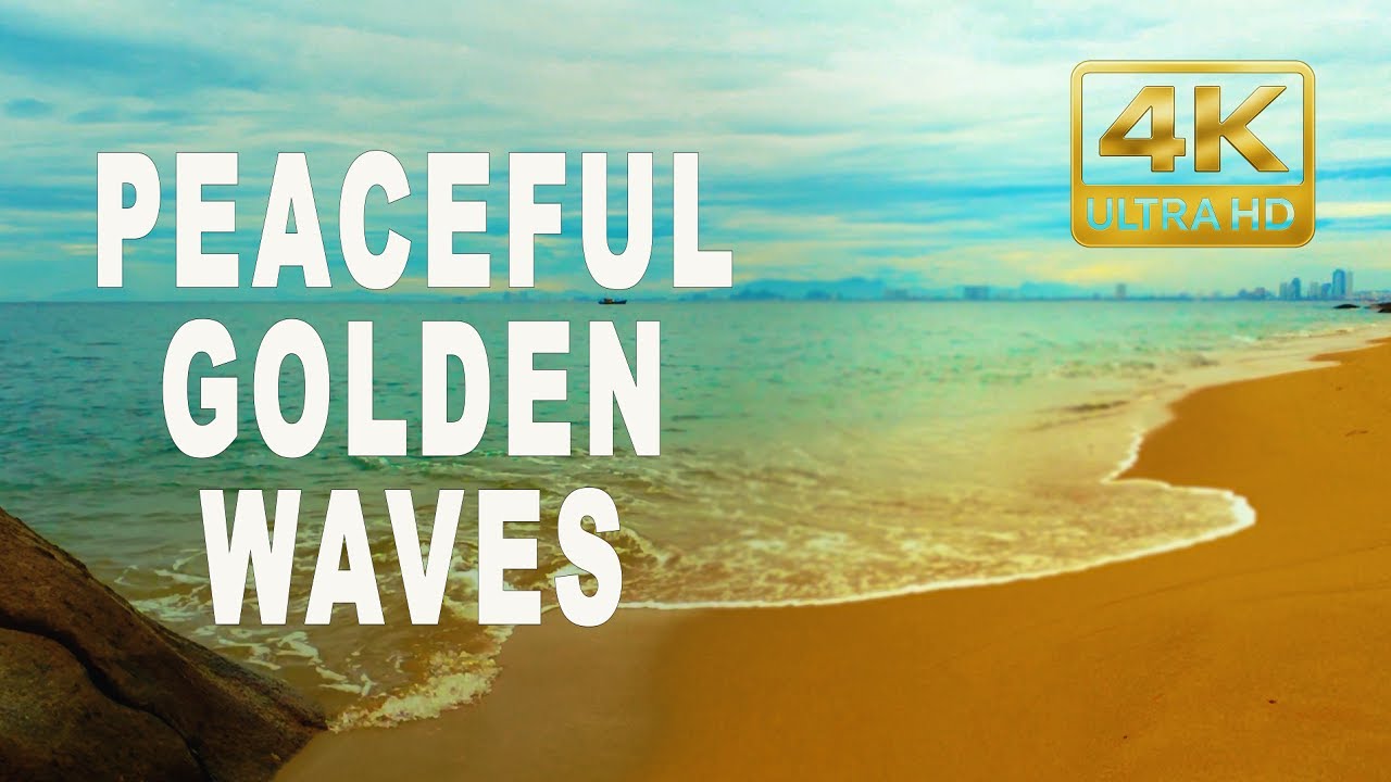 Daytime Ocean Waves ☀️ | Golden Sand & Clear Blue Sea | Relaxing Beach ...
