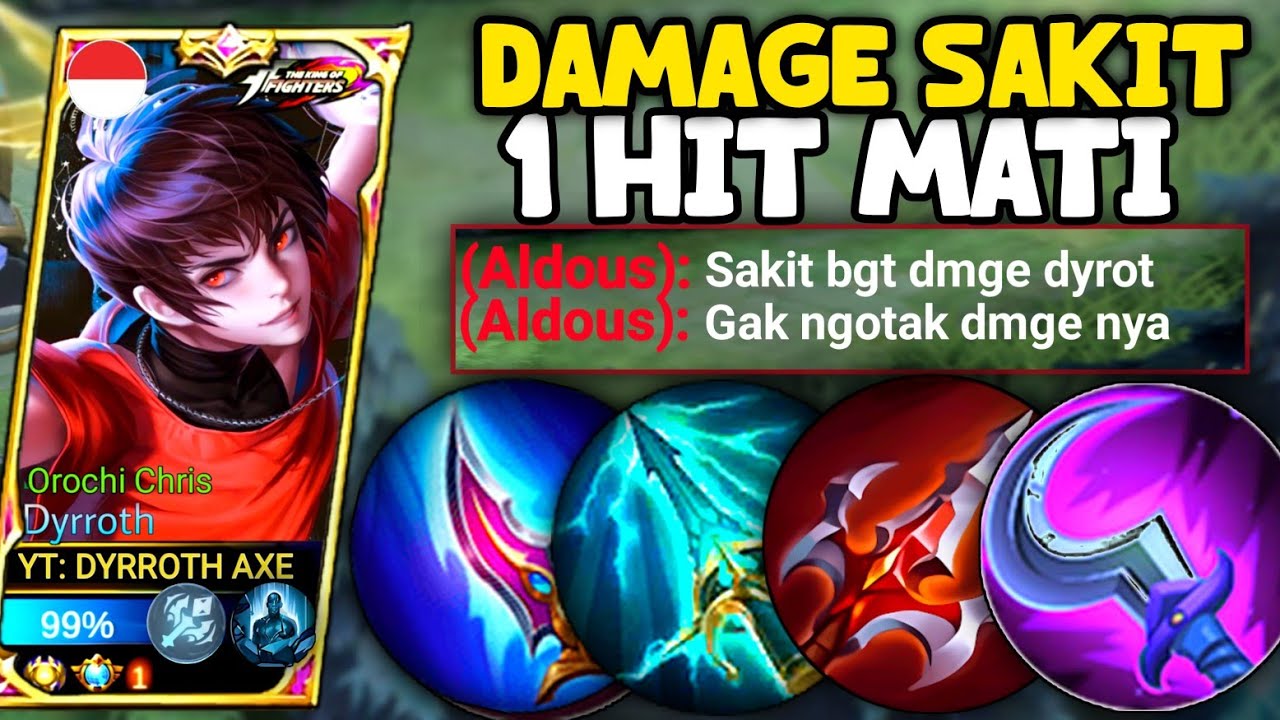 1 Hit Mati!! Build Dyrroth Tersakit 2025 - Item Dyrroth Tersakit 2025 ...
