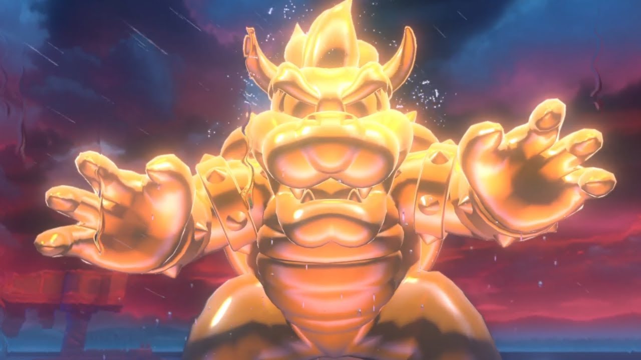 Giant Golden Bowser Boss Battle in Bowser's Fury - YouTube