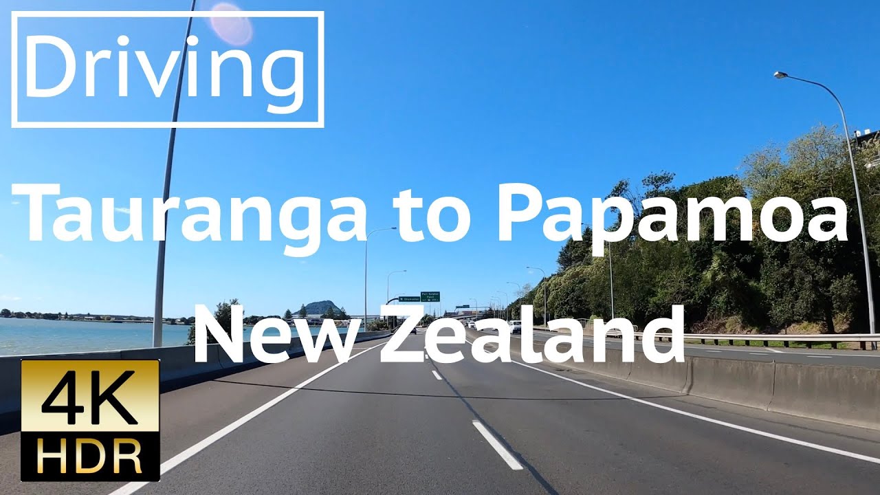 Driving tour from Tauranga to Papamoa New Zealand -4K- - YouTube