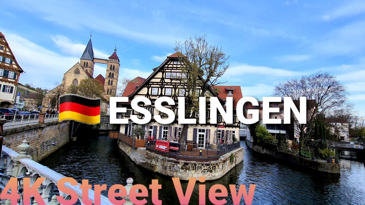 [4K] Esslingen, Germany 🇩🇪 Walking Tour | Street View | Phong cảnh nước ...