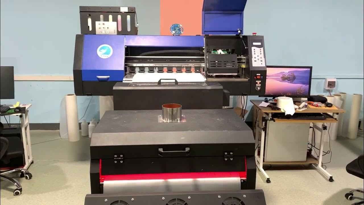 Xinflying digital DTF printer prints Gliiter PET film - YouTube