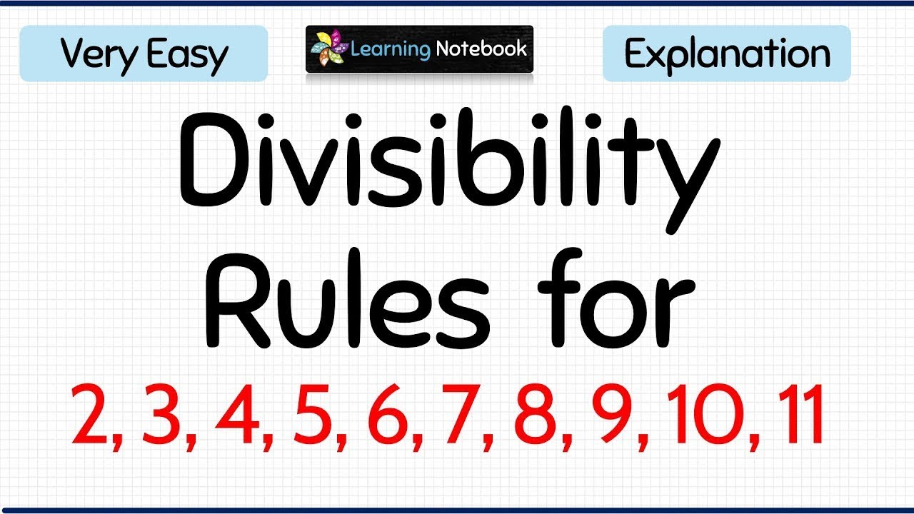 Operations on Numbers Part 2 || Di visibility Rules #divisibilitytest # ...