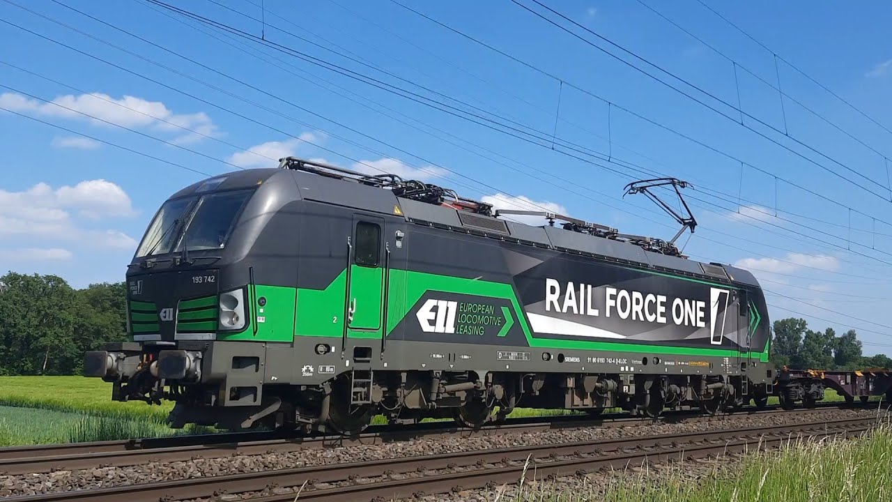 Vectron BR 193 742-4 von ELL ( Rail Force One ) mit Containerzug - YouTube