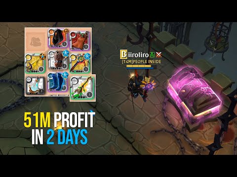 51M In 2 days  - Solo Static Dungeons - Albion Online