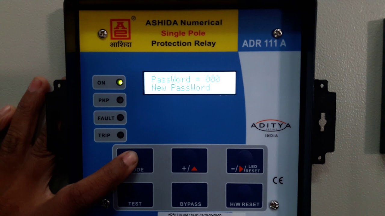 ASHIDA Numerical Single Pole Protection Relay setting - YouTube