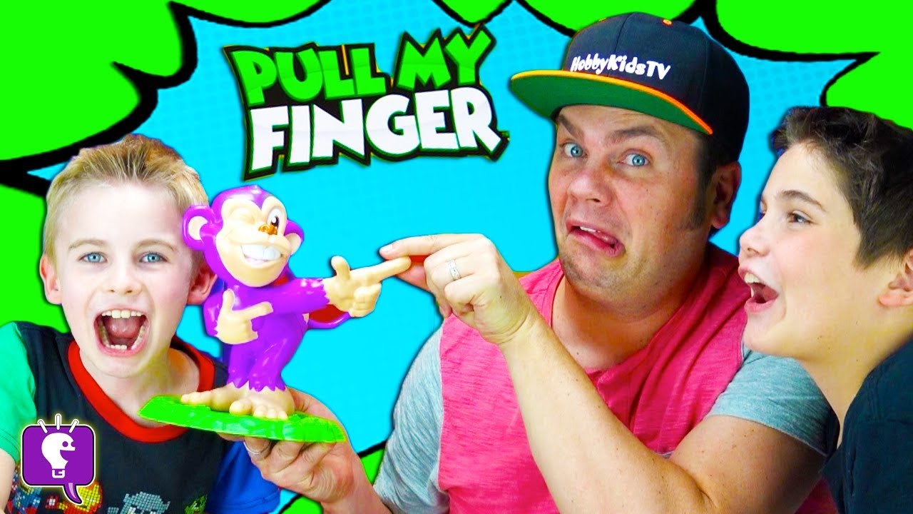 Pull My Finger Monkey Game! HobbyFamily Game Night by HobbyKidsTV - YouTube