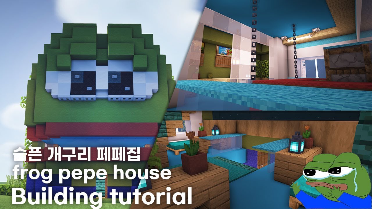 🐸 Minecraft Hey pepe ! How to build frog pepe house 🐸 - YouTube