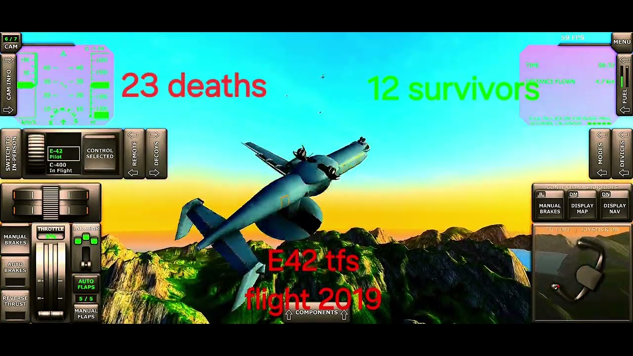 E42 tfs flight 2019 crash - YouTube