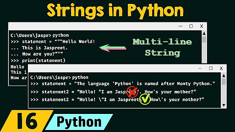 Strings in Python | Chapter-3 | Python Programming - YouTube