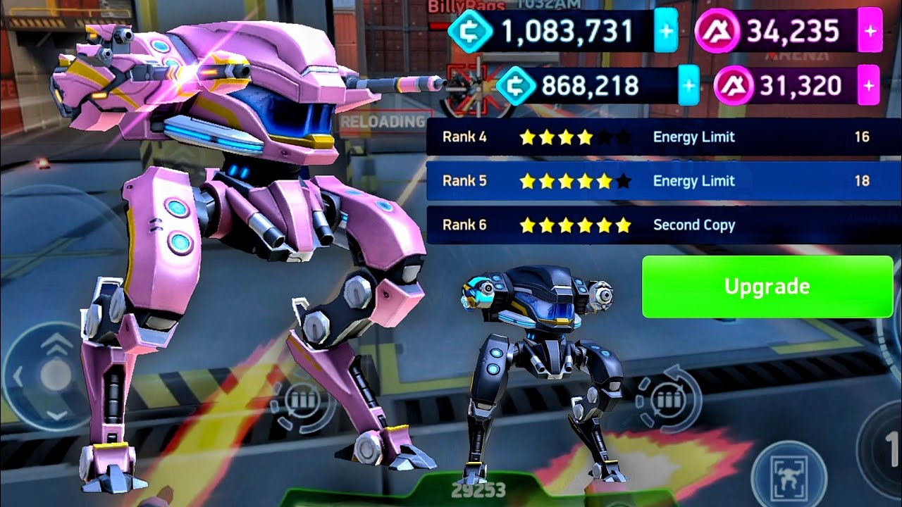 Mech Arena: Robot Showdown⚡Zephyr Rank Upgrade | Longarm Railgun ...