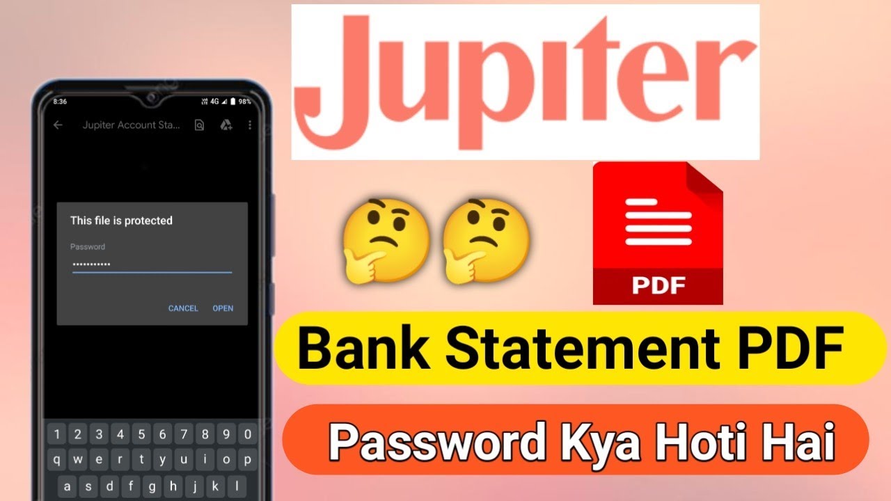 Jupiter Bank Statement PDF Password Jupiter Statement Password - YouTube