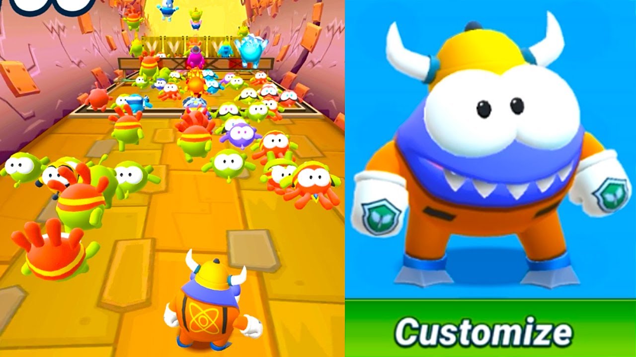 Om Nom Run game – 100 players Run part 15 ! With Character ...