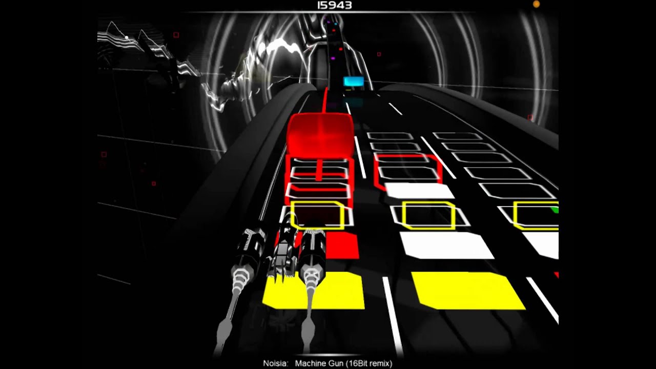 Noisia - Machine Gun (16Bit remix) / Audiosurf - YouTube